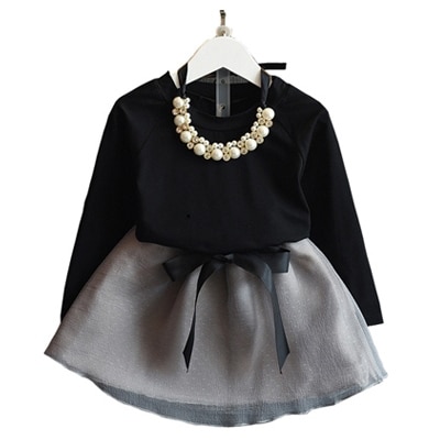 Girl's School Style Cotton Clothing Set - Kid Pipe