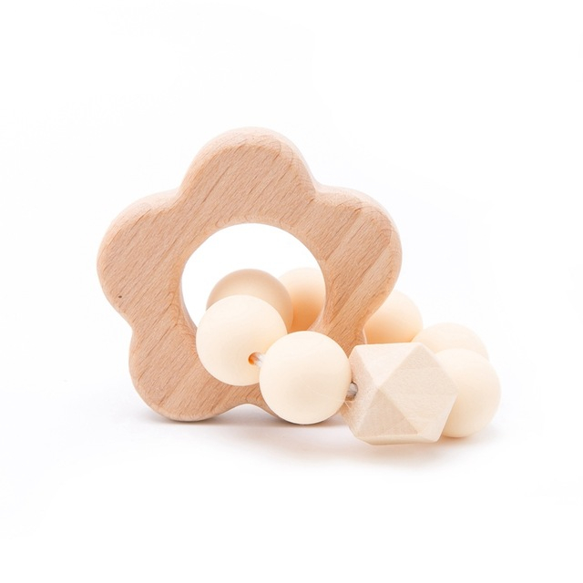 Animal Shaped Wooden and Silicone Teething Toy - Kid Pipe